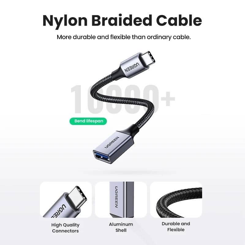 UGREEN USB C į USB 3.0 OTG adapteris USB Type-C OTG duomenų kabelio ...