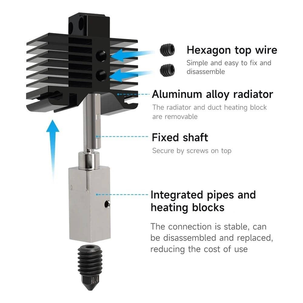 „Bambu lab Hotend Nozzle Upgrade Hotend Nozzle Grūdinto plieno antgalis ...