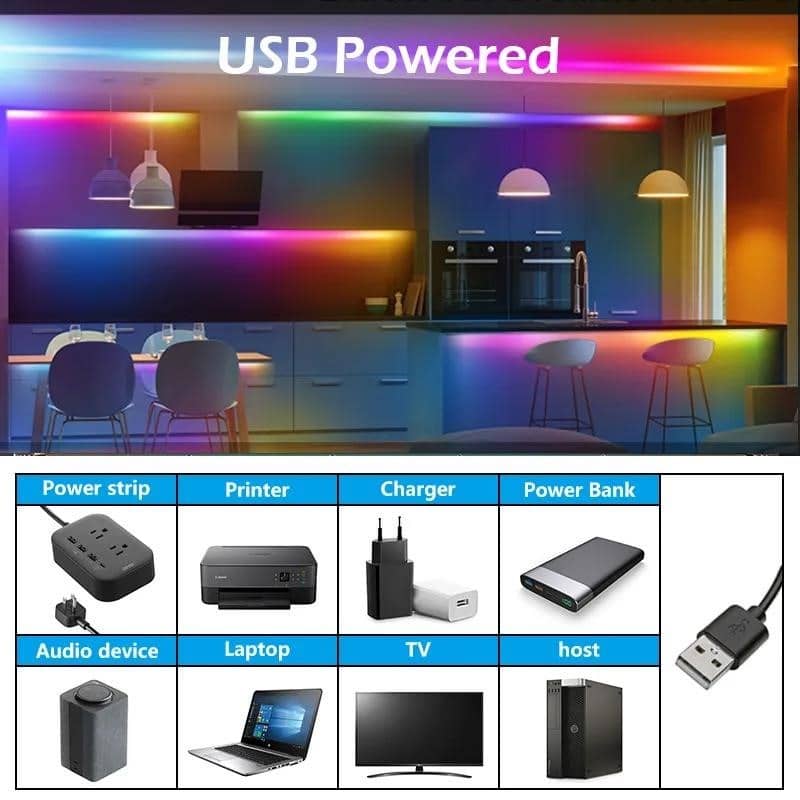 USB TUYA LED juostos šviesa Smart Wifi RGBIC Dreamcolor LED juostelė 5V ...