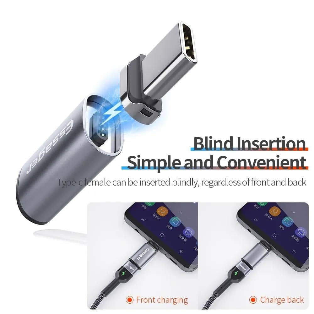 „Essager“ mikro USB C tipo magnetinis adapteris USBC lizdas į „Microusb ...