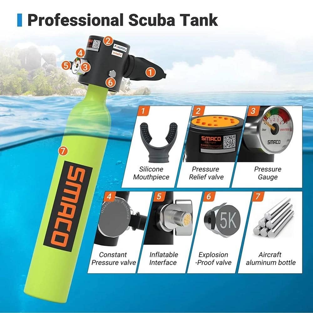 SAMCO Mini Scuba Tank Oro nardymo cilindras Povandeninis Tyrinėjimas ...