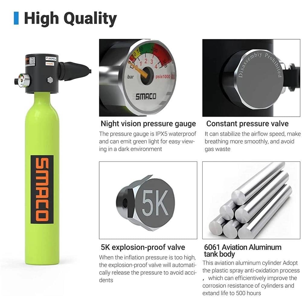 SAMCO Mini Scuba Tank Oro nardymo cilindras Povandeninis Tyrinėjimas ...