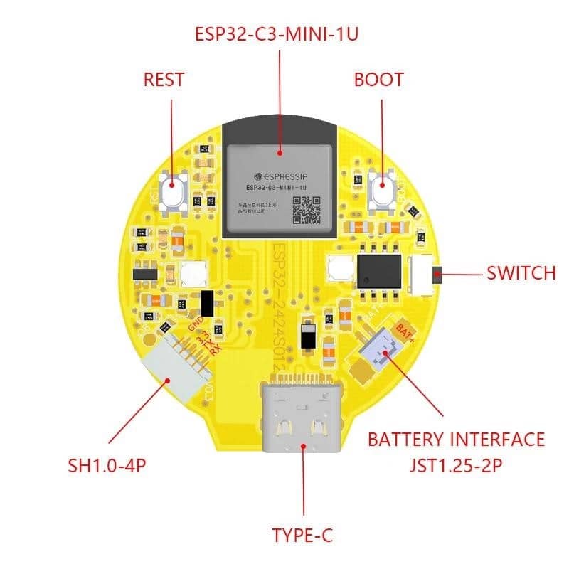 ESP32 LVGL, skirta Arduino plėtros plokštei 1,28 colio 240*240 IPS ...