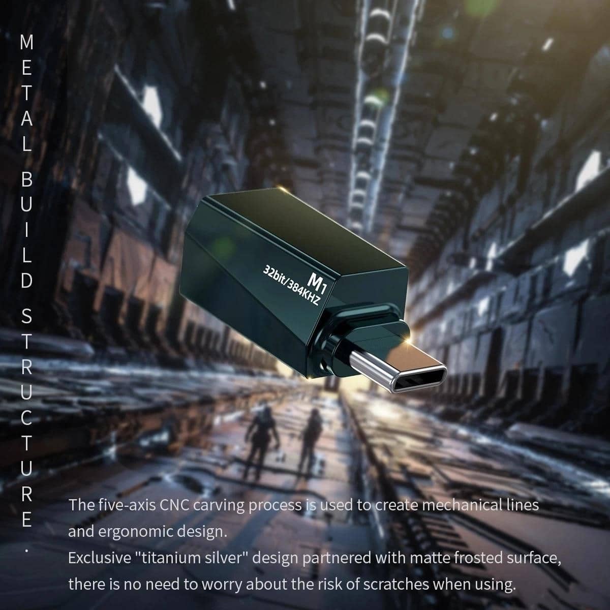 MUSEHIFI M1 Type-C iki 3,5 mm dekodavimo stiprintuvo / DAC 384 kHz / 32 ...