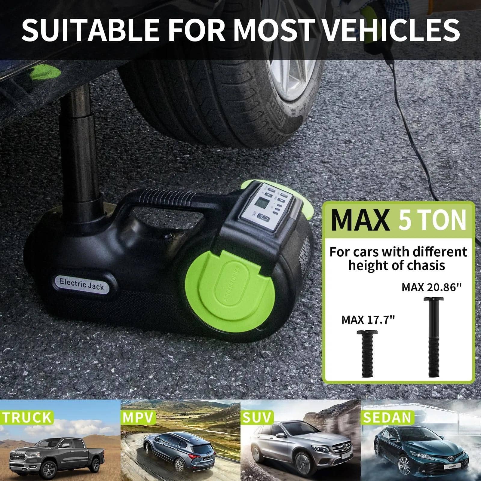 Nešiojamasis 12 V elektrinio automobilio lizdo rinkinys 5 tonų 4 ...