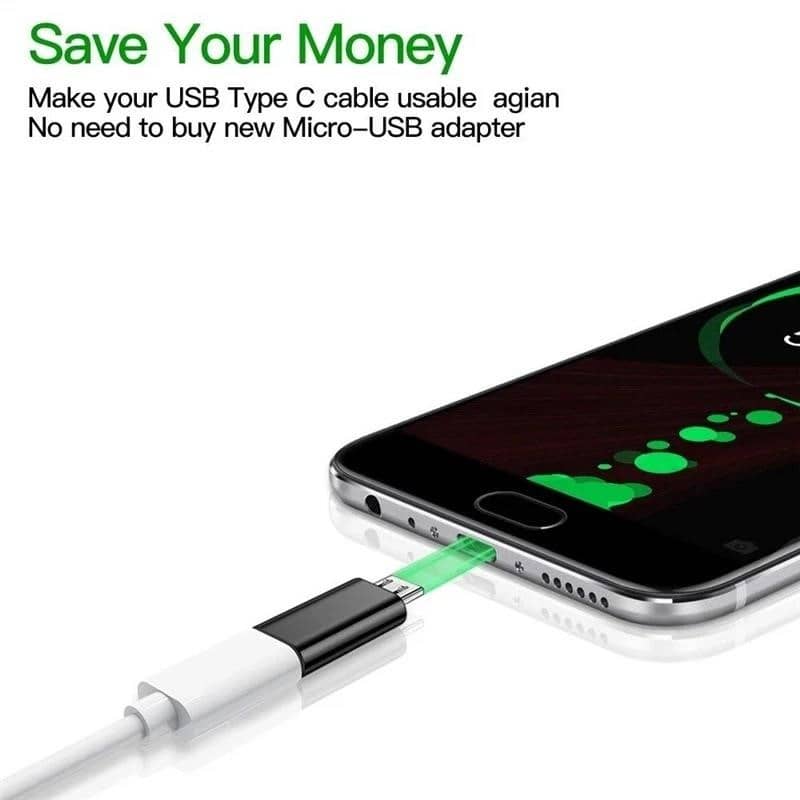 C tipo mikro USB ir mikro USB iki C tipo adapterio jungtis USB C mikro ...