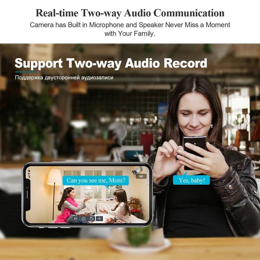 Techage 4MP POE kamera AI išmanioji dvipusė garso lauko veido aptikimo IP66 vandeniui atspari ...