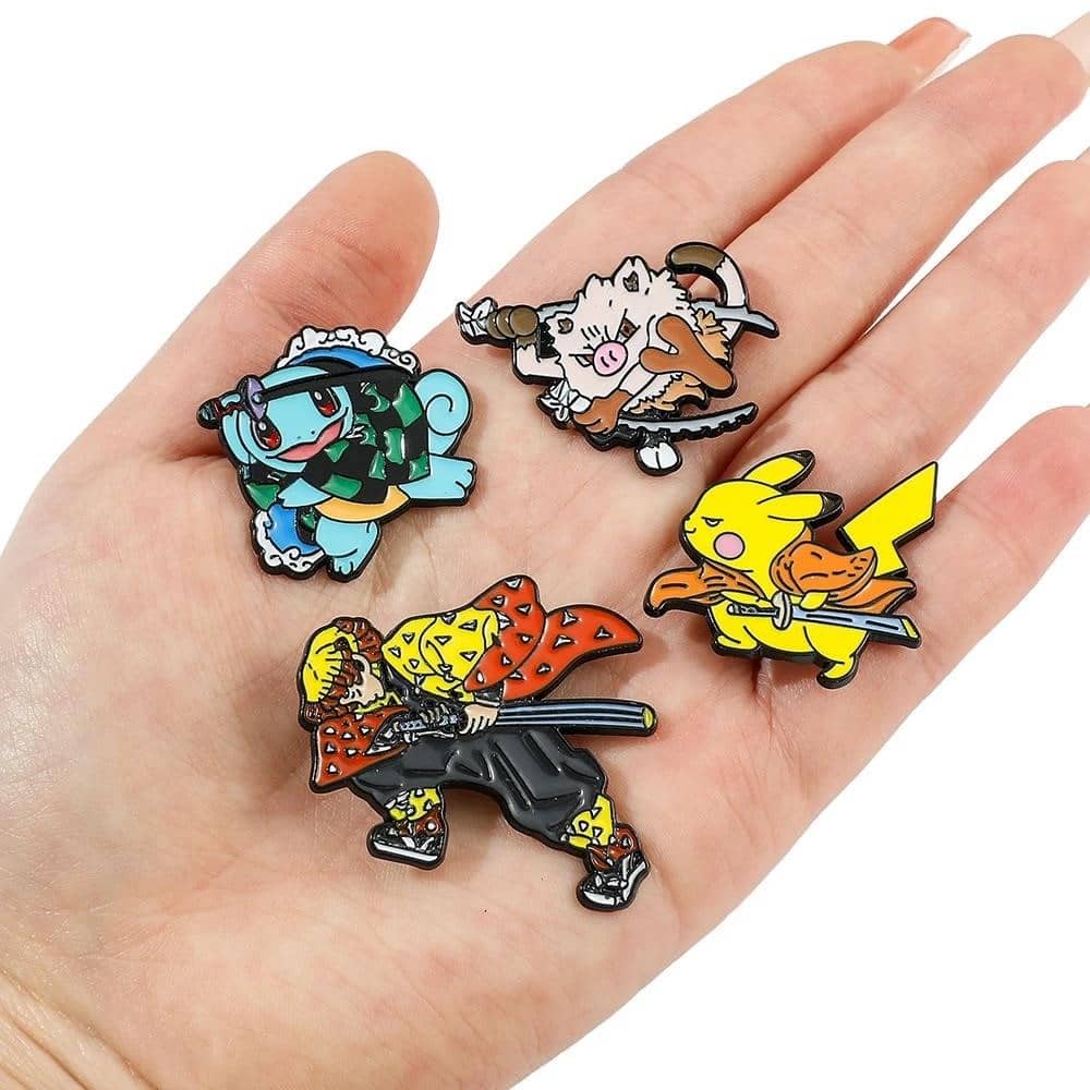 Anime Pokemon Pikachu ir Squirtle Cosplay Demon Slayer Kimetsu No Yaiba ...