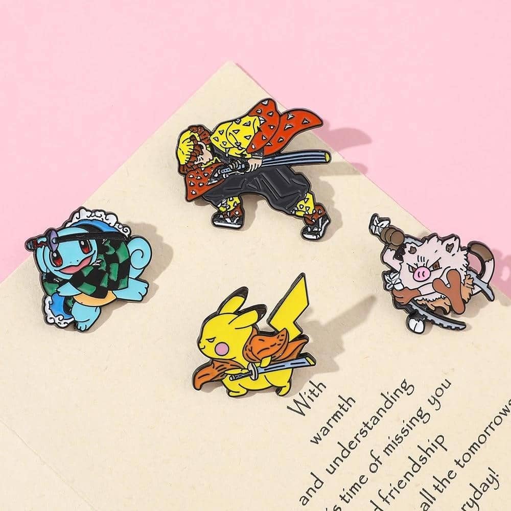 Anime Pokemon Pikachu ir Squirtle Cosplay Demon Slayer Kimetsu No Yaiba ...