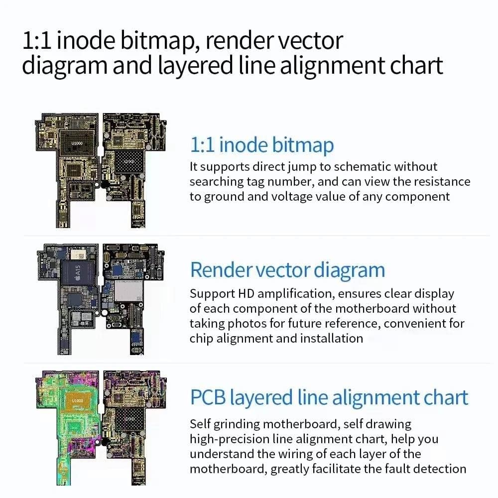 JC Schematic Diagram Bitmap JCID išmanusis piešinys skirtas iPhone ipad ...