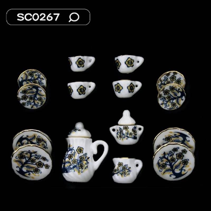 Žavingi arbatos puodo indų puodeliai lėlių namų „pasidaryk pats ...