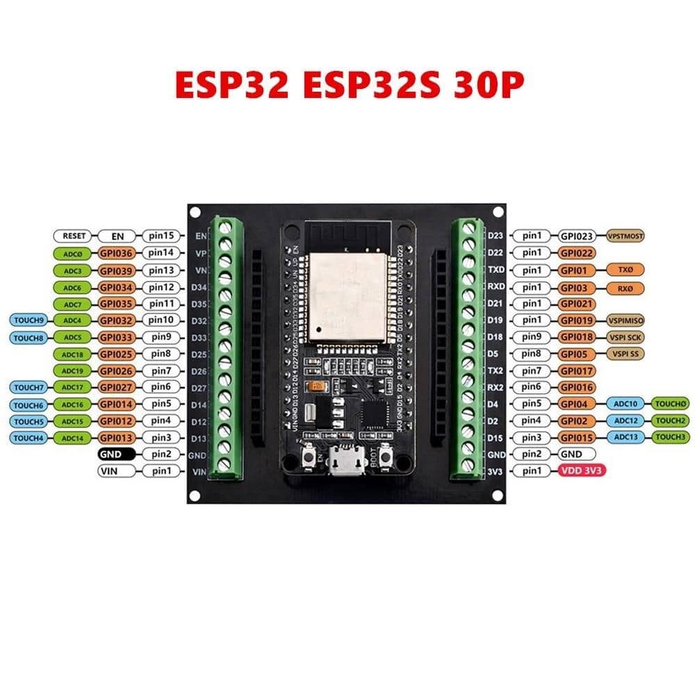 Esp32 Išplėtimo Plokštė Wifi Su Bluetooth Suderinama Plėtros Plokštė Skirta Esp Wroom 32 30