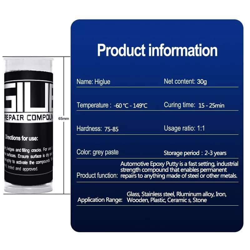 Formuojami epoksidiniai glaistai, taisantys klijai, skirti įtrūkimų fiksavimui, universalūs ...