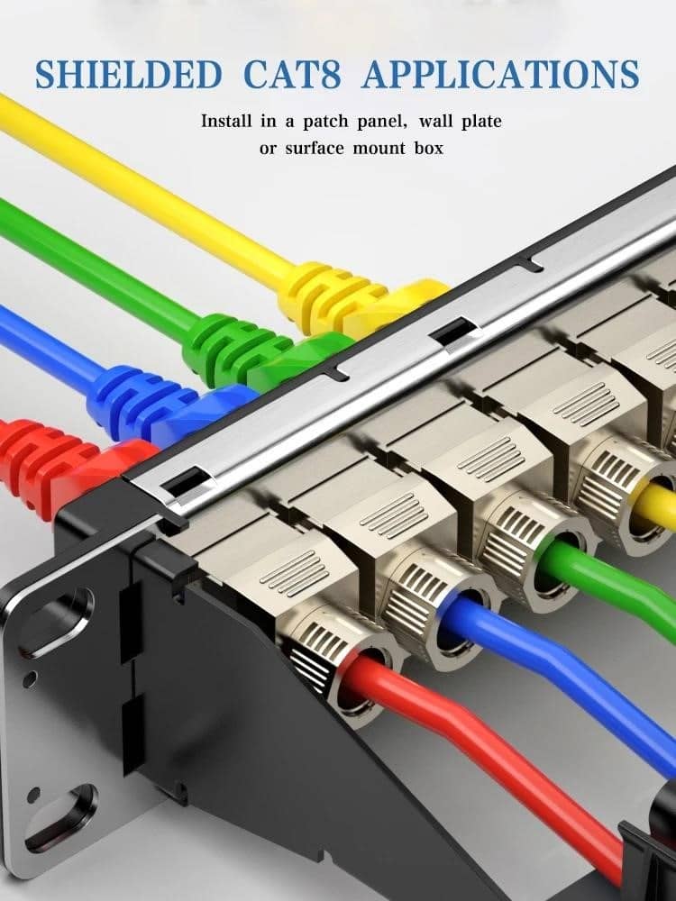 ZoeRax Cat6a Cat7 Cat8 Keystone lizdas, RJ45 STP be įrankių tipo cinko ...