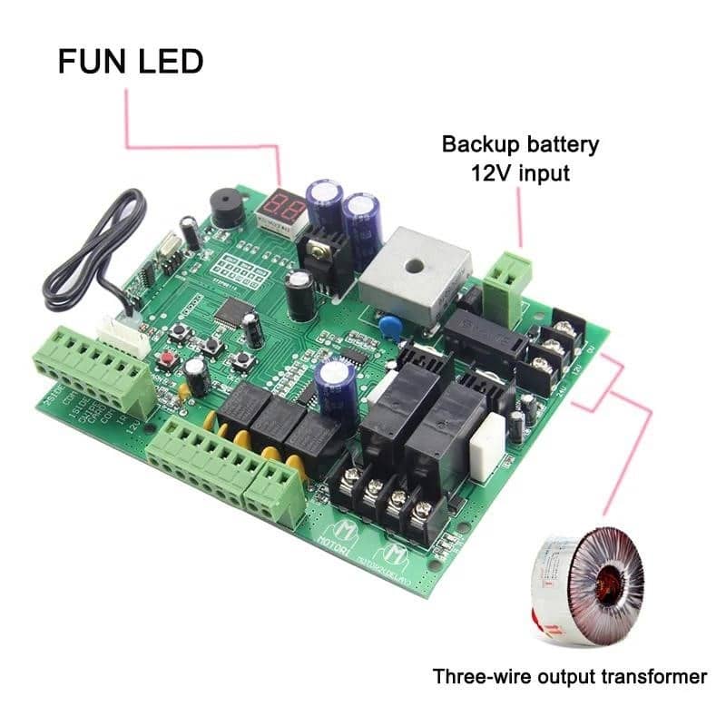 Universalaus tipo 24 V PCB plokštė, skirta automatinių dvigubų vartų ...