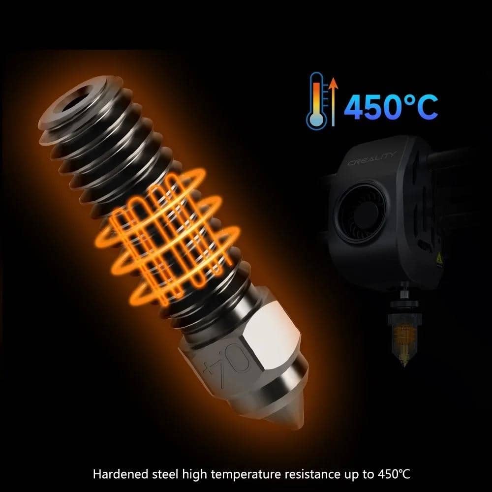 „Creality K1/ K1 Pro Volcano Nozzle“ kietas plienas 0 ,2 0,4 0,8 1,0 1 ...