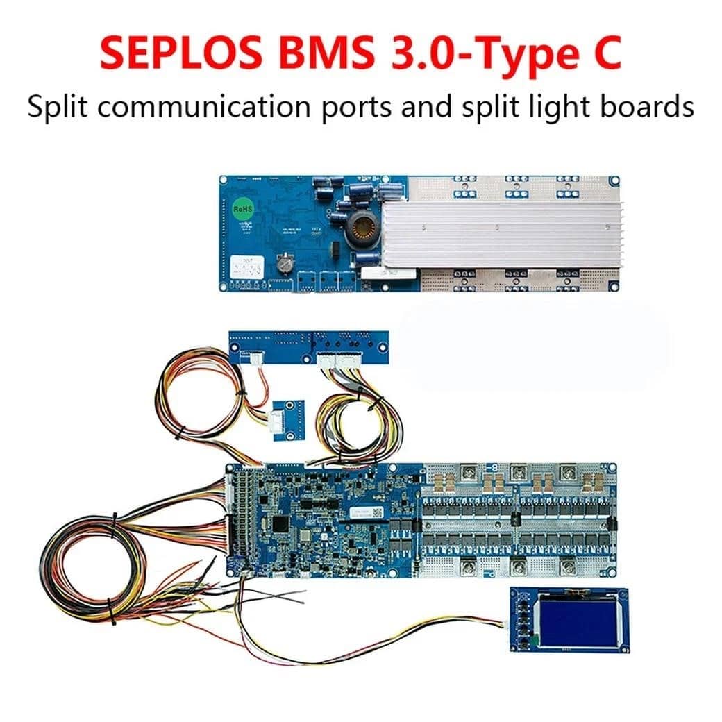 Seplos BMS 24V 48V 100A 150A 200A 7S 13S 14S 8S 15S 16S LFP su ...