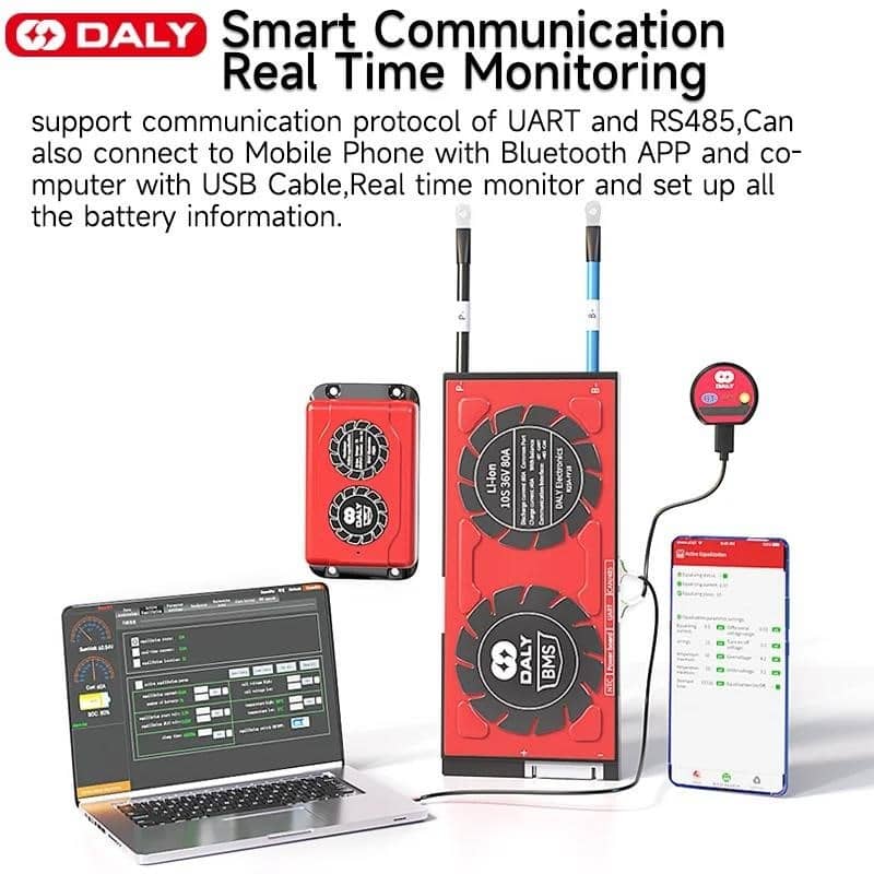 „Daly Smart BMS 1A Active Balancer“ srovė 8S 12S 13S 14S 16S 17S 20S 24S 60A 80A 100A 150A 300A ...