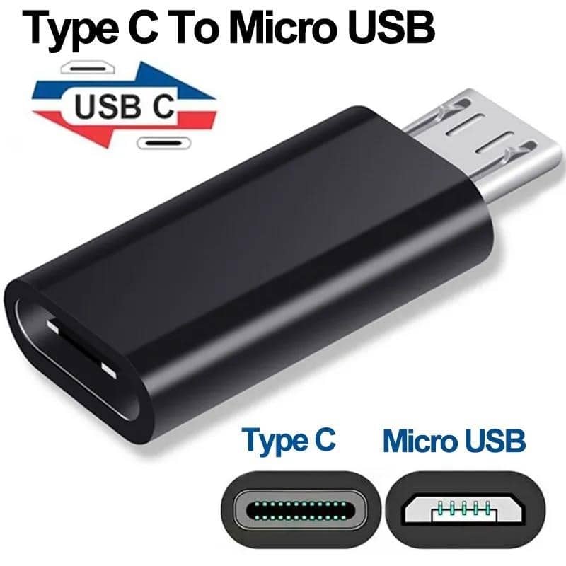 C tipo USB moteriškas ir mikro USB vyriškas adapterio jungtis C tipo ...
