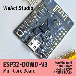 WeAct ESP32 plėtros plokštė TYPE-C CH340K WiFi+Bluetooth Dual Core ...