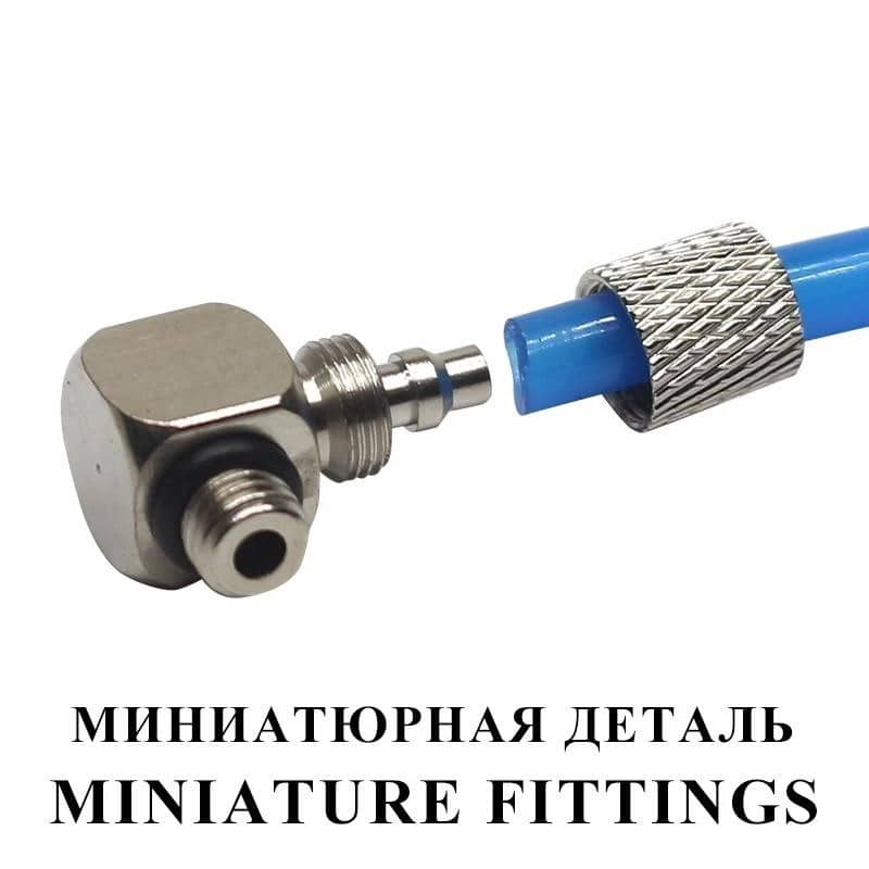 Miniatiūrinės jungiamosios detalės M-3H-4 M-4HL-4 Vidinis sriegis M3 M4 ...
