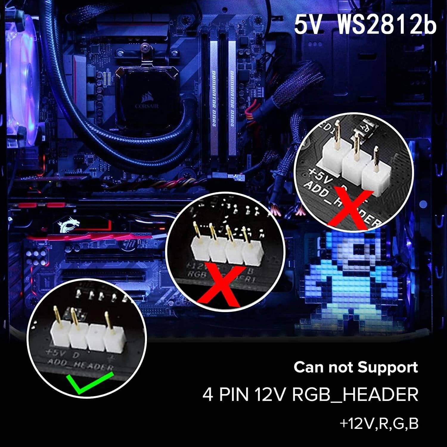 Adresuojamas Rainbow PC skaitmeninis LED juostinis šviestuvas 5050 RGB ...