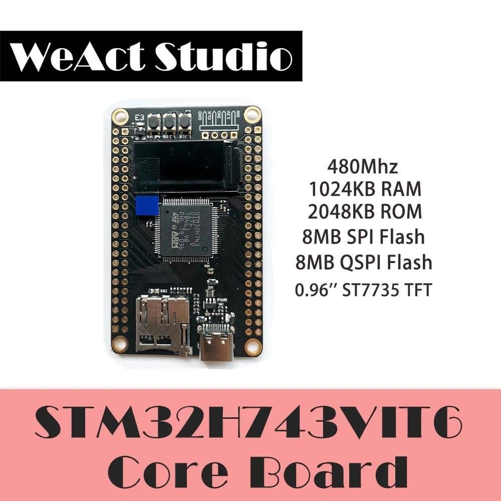 WeAct STM32H7 STM32H743 STM32H743VIT6 STM32 plokštė 2M Flash 1M RAM mokymosi lentos kūrimo lenta ...