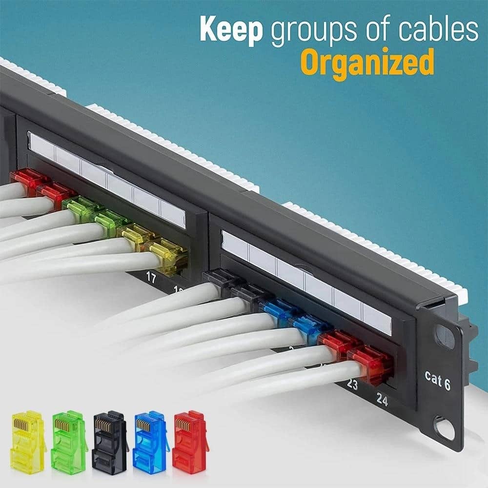 Hoolnx CAT6 praėjimo jungtis RJ45 moduliniai kištukai Spalvingi ...