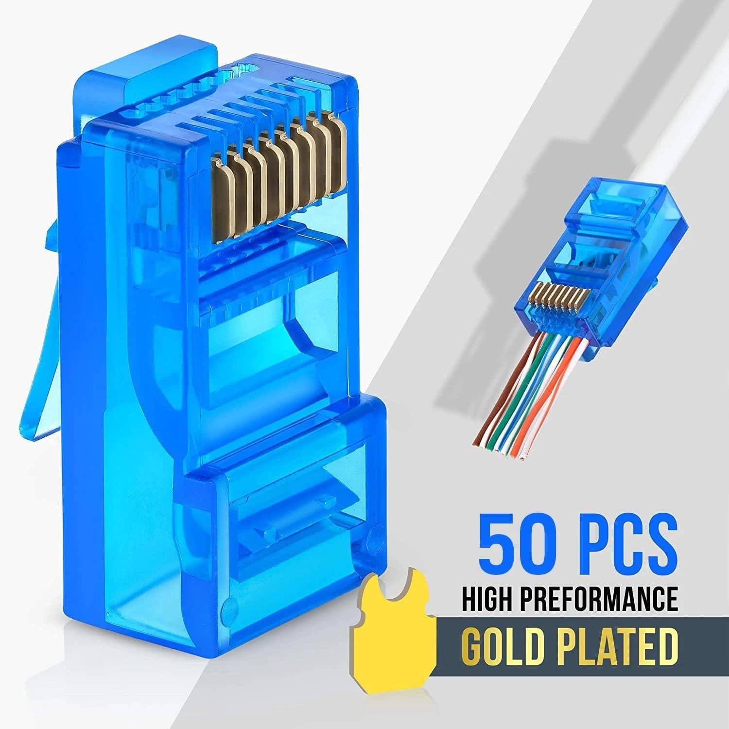 Hoolnx CAT6 praėjimo jungtis RJ45 moduliniai kištukai Spalvingi ...