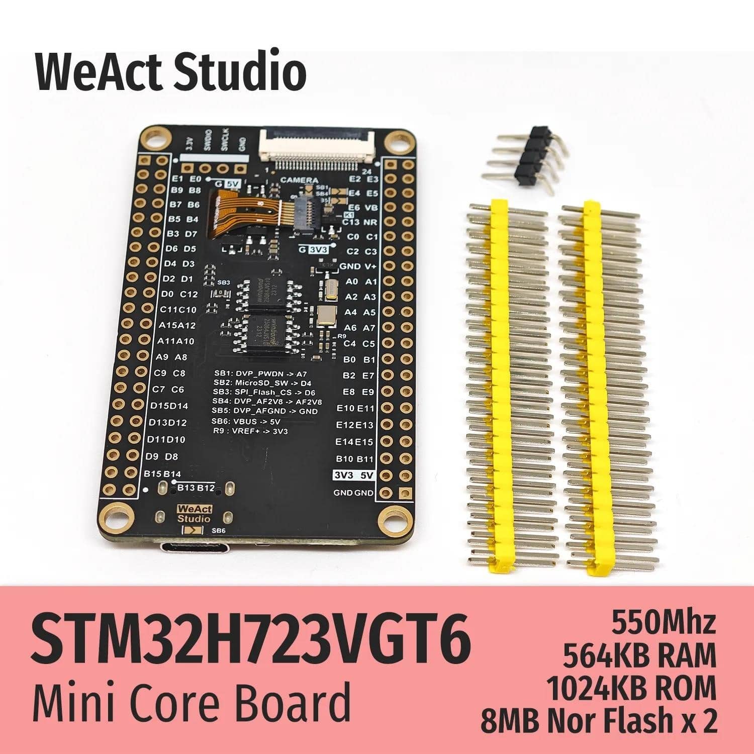 WeAct STM32H723VGT6 STM32H723 STM32H7 STM32 pagrindinės plokštės demonstracinė plokštė ...