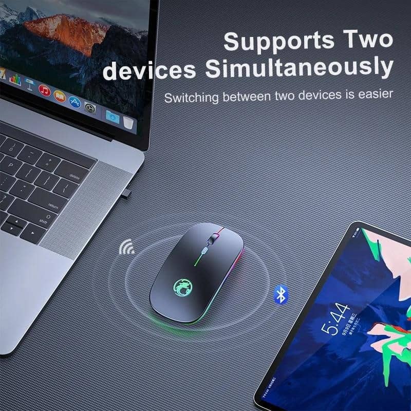 LED belaidė Bluetooth klaviatūra RGB klaviatūra ir pelė ispaniškas mini ...