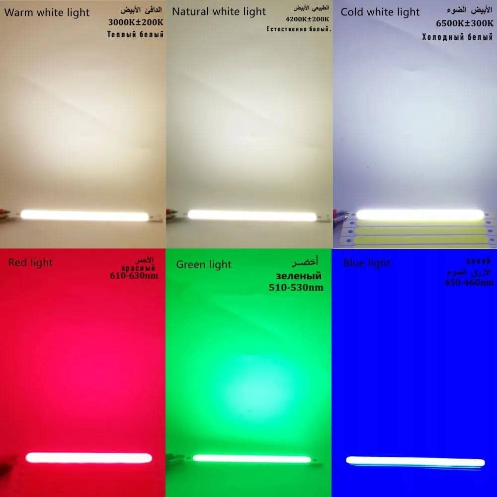 DC 12V visų dydžių 2–200 W COB LED lemputės juostelės modulio lusto ...