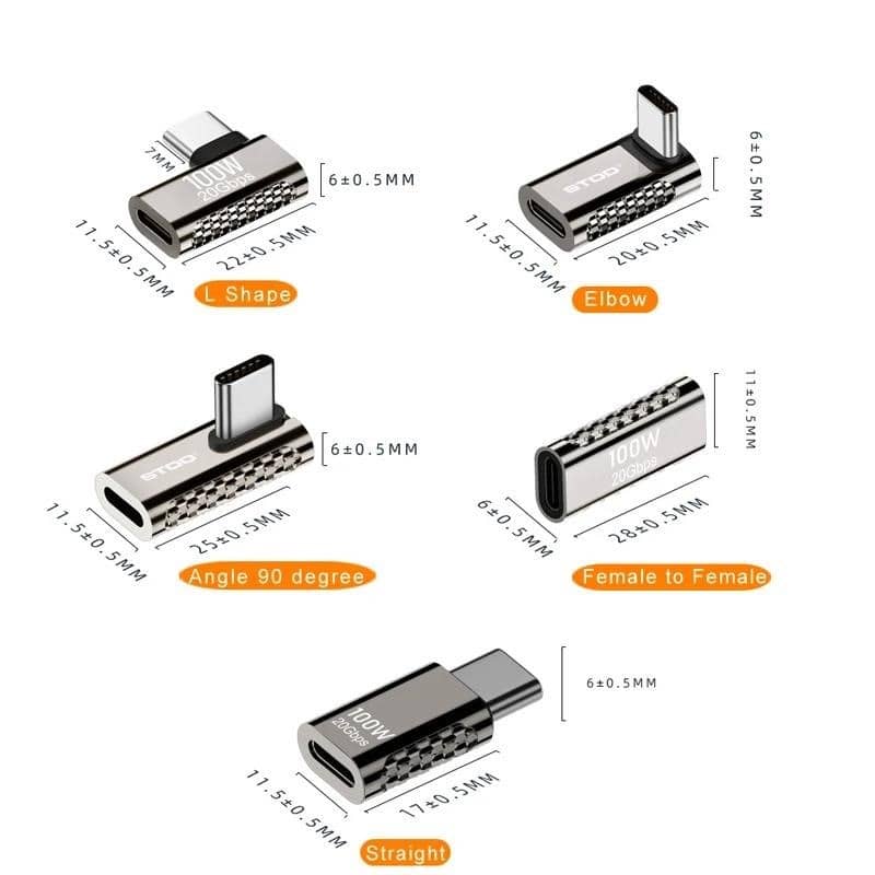 C tipo adapteris USB C ilgintuvas USBC kampinis adapteris 90 laipsnių ...