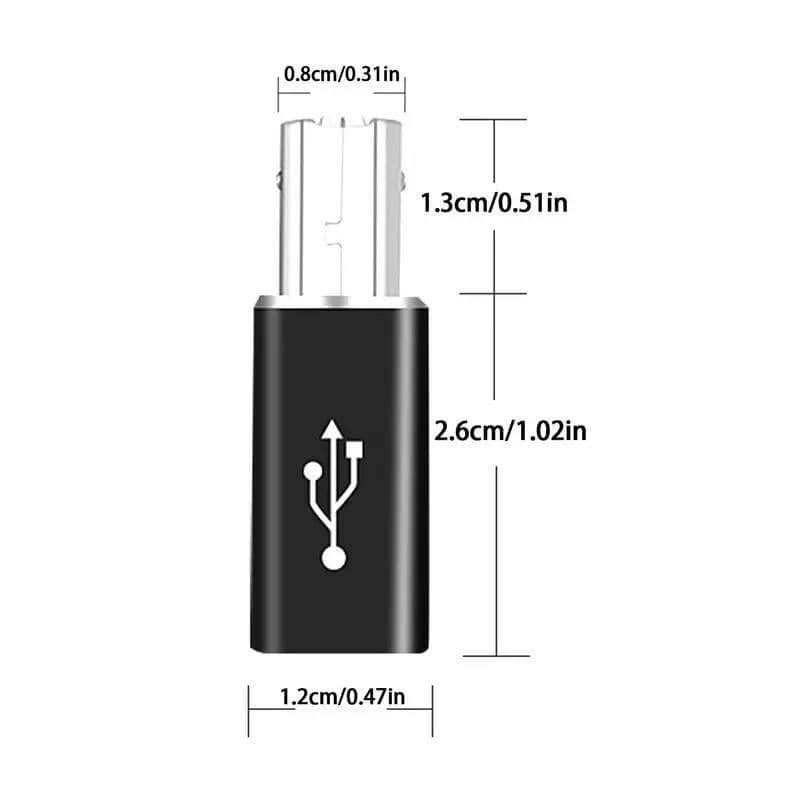 C tipo USB į USB B adapteris, lizdas su kištuku, skaitytuvo jungtis ...
