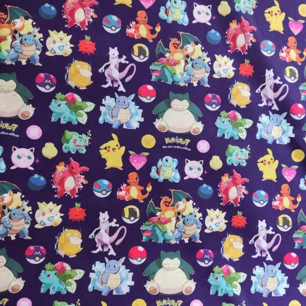 „Pokemon“ animacinių filmų audinys140*50 cm rankų darbo siuvimo kratinys, siuvimas kūdikių ...