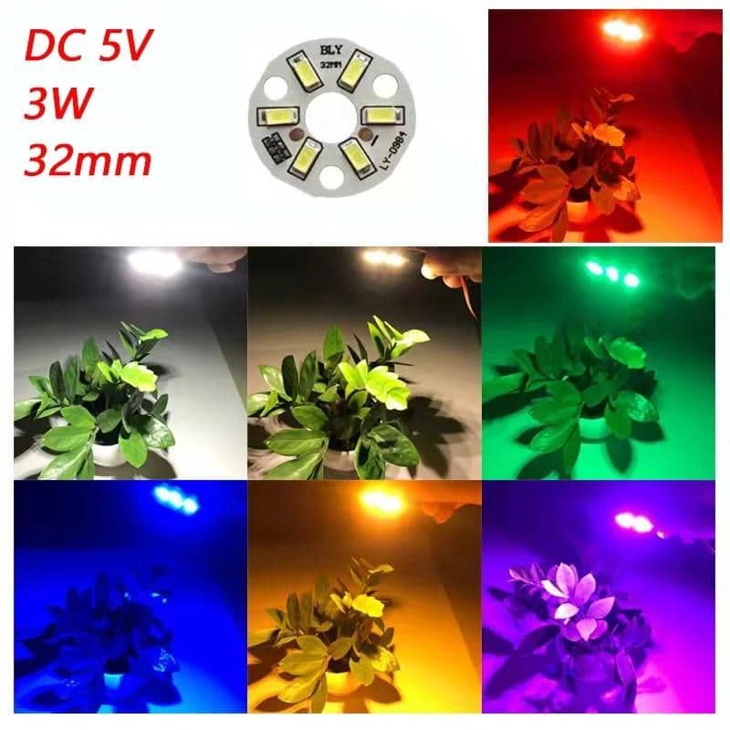 Didelio ryškumo LED 5730SMD 3W 5V spalvotas lempos karoliukas šviesos ...