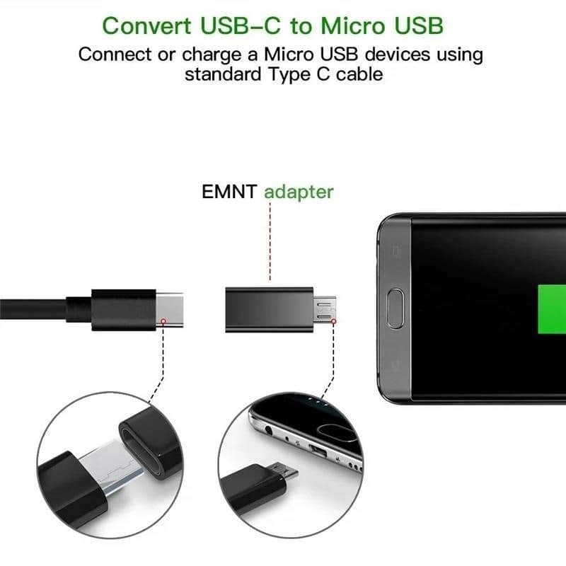 C tipo USB moteriškas ir mikro USB vyriškas adapterio jungtis C tipo ...