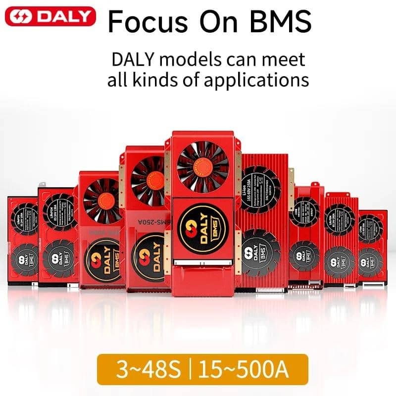 Daly Smart BMS ventiliatorius 150A BMS Lifepo4 baterija 4s 12v 8s 24V ...